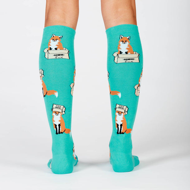 Foxes in Boxes | Knee High Socks | Fox Socks for Women – Sock It to Me