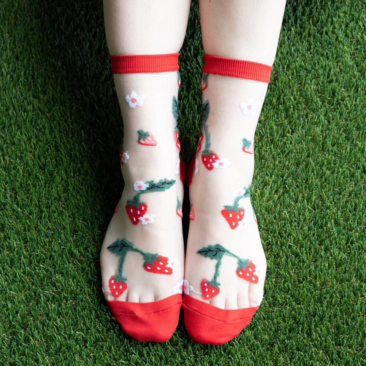 Berry Cute | Floral Sheer Crew Socks | Women's – Sock It to Me