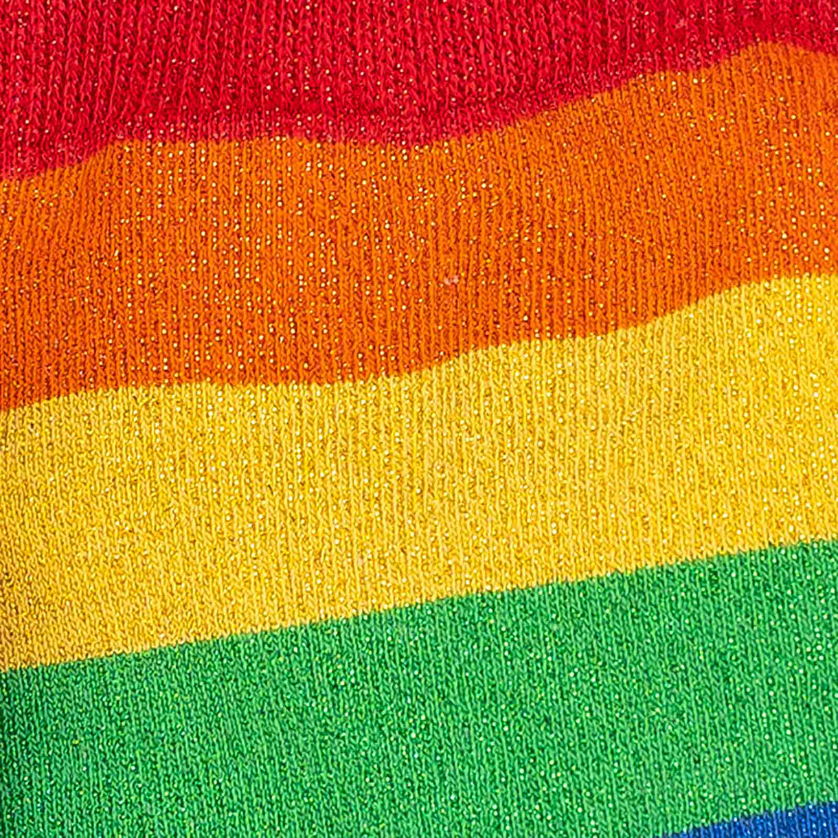 Radiant Rainbow | Crew Socks | Striped Shimmer Socks – Sock It to Me
