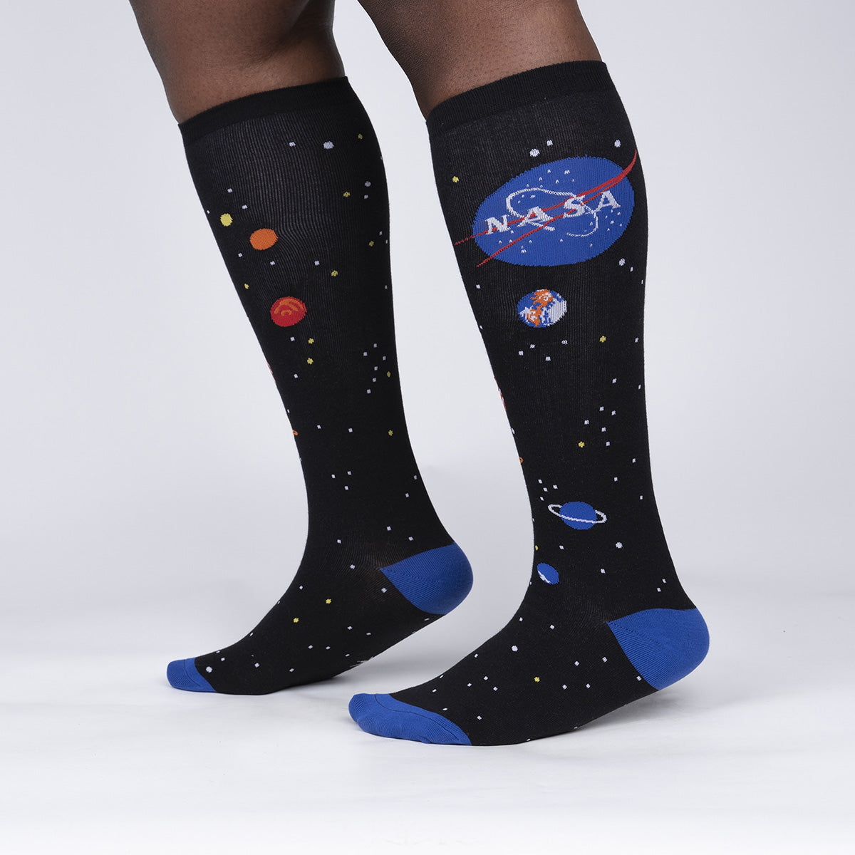 Solar System | Wide Calf Knee Socks | Outer Space NASA Socks – Sock It ...