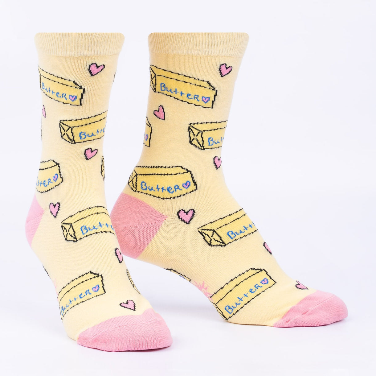 Butter Me Up | Food Cooking Crew Socks - Yellow | Women's – Sock It to Me