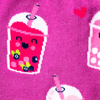 Bubbly Tea | Pink Boba Crew Socks | Women's – Sock It to Me