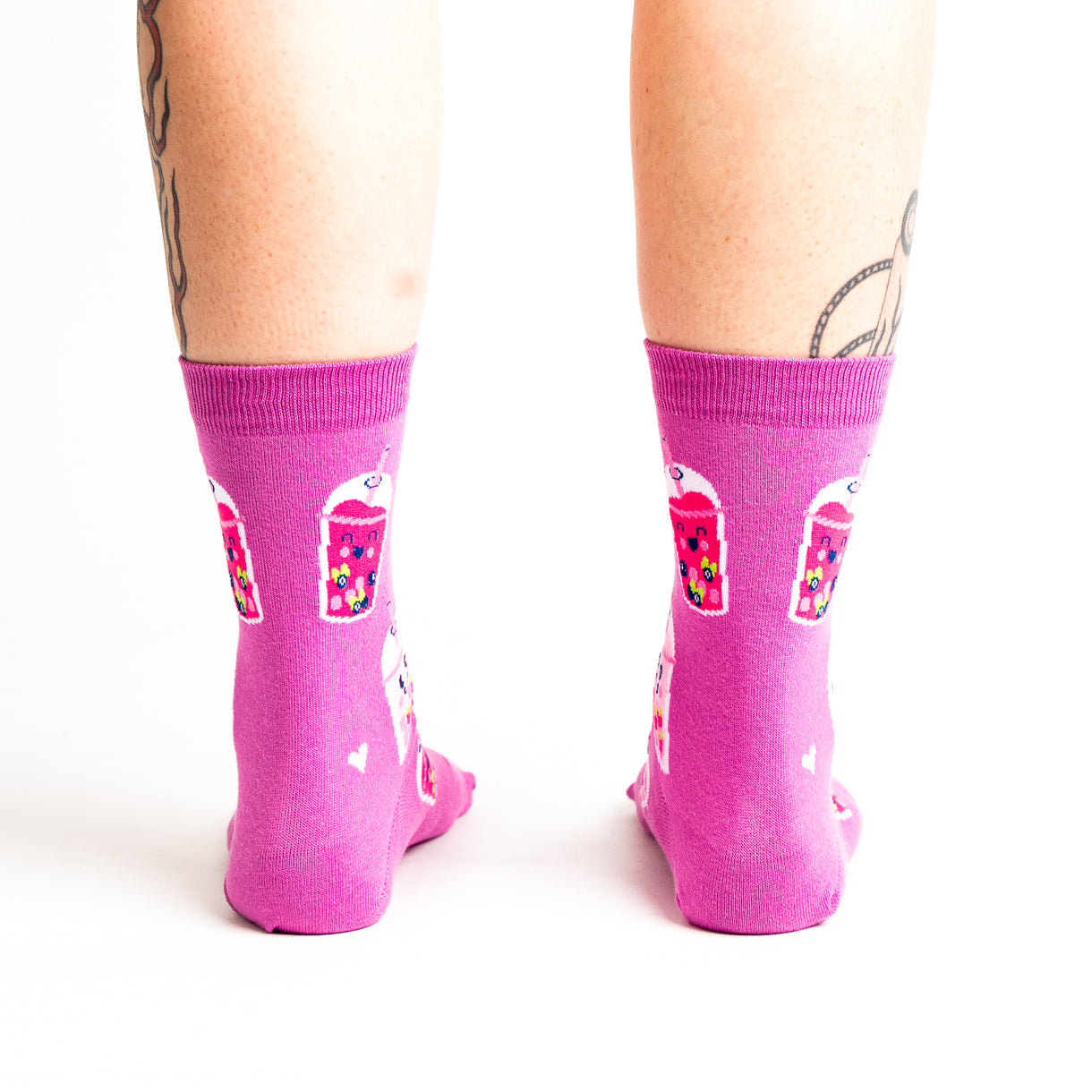 Bubbly Tea | Pink Boba Crew Socks | Women's – Sock It to Me
